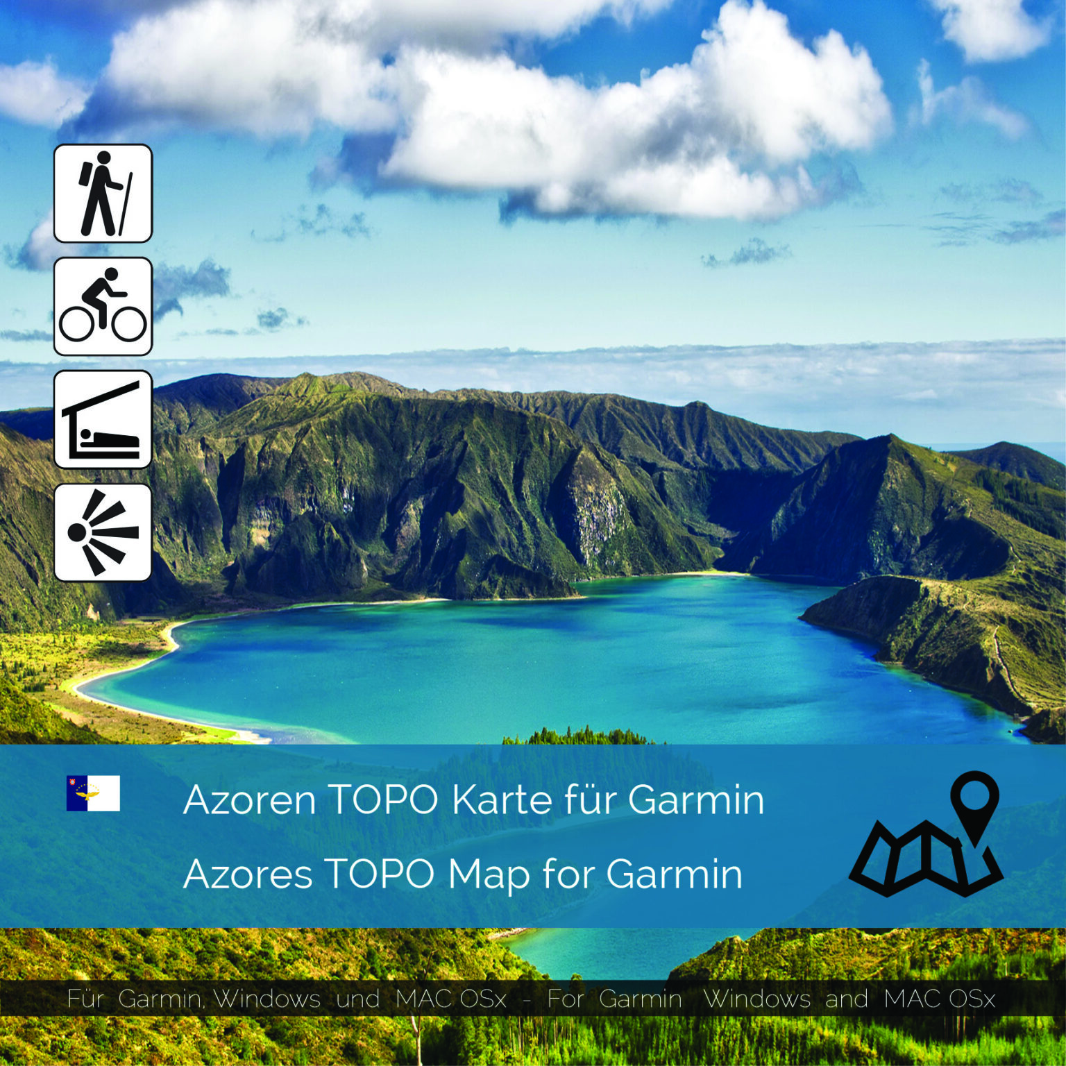 Topographic Map Azores for Garmin - Garmin Worldmaps - Map Shop