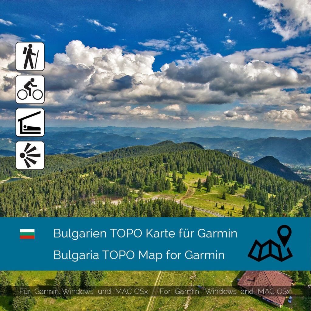 Topographic Map Bulgaria for Garmin - Garmin Worldmaps - Map Shop