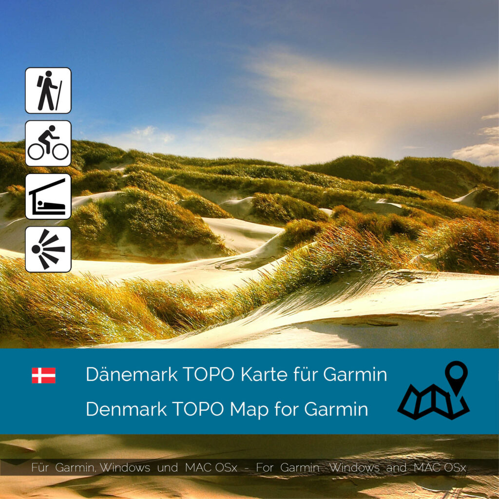 Topographic Map Denmark for Garmin - Garmin Worldmaps - Map Shop