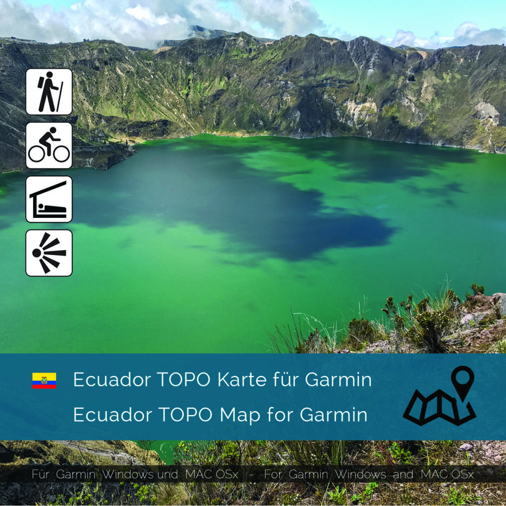 Download topographic map Ecuador & Galapagos for Garmin
