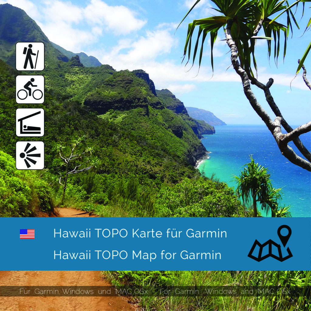 Download topographic map Hawaii for Garmin | Garmin WorldMaps