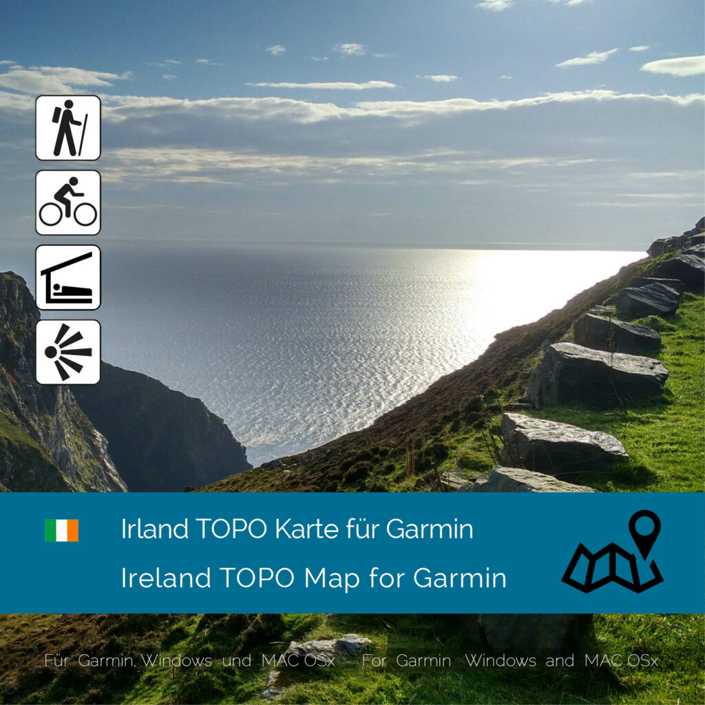 Topographic Map Ireland for Garmin - Garmin Worldmaps - Map Shop