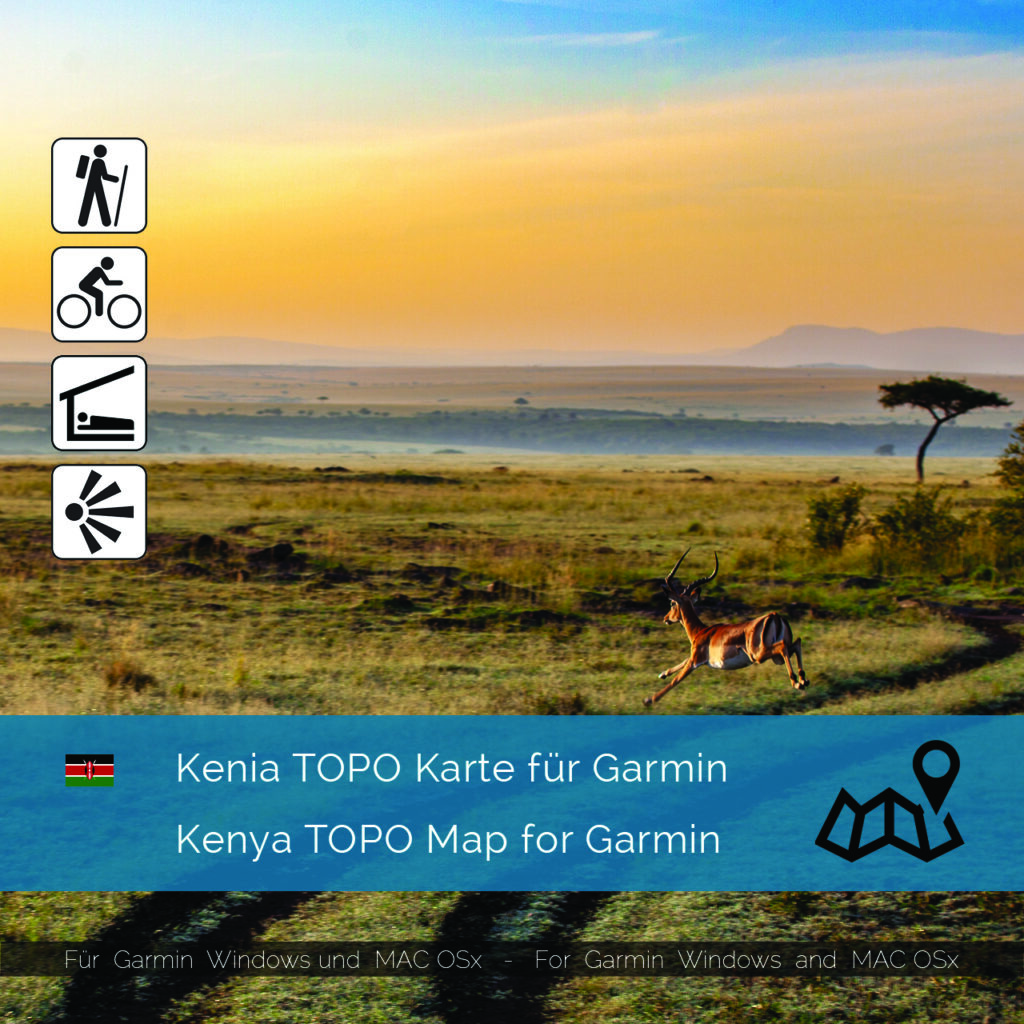 Download topographic map Kenya for Garmin | Garmin WorldMaps
