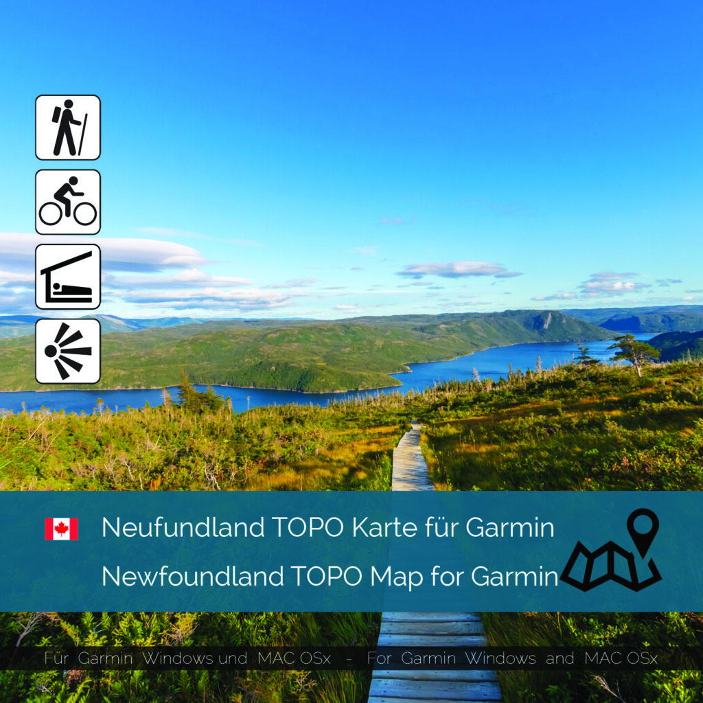 Newfoundland and Labrador Topo Map for Garmin - Shop now