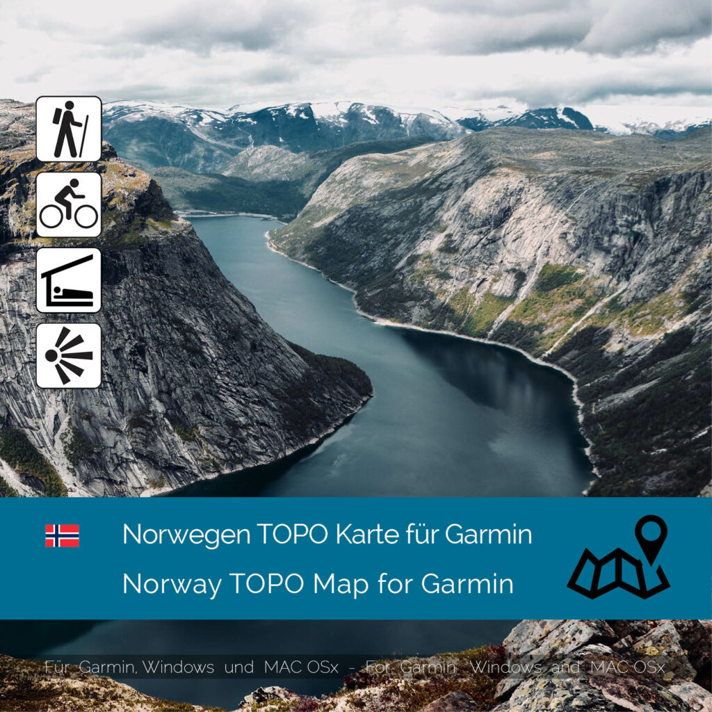 Topographic Map Norway for Garmin - Garmin Worldmaps - Map Shop