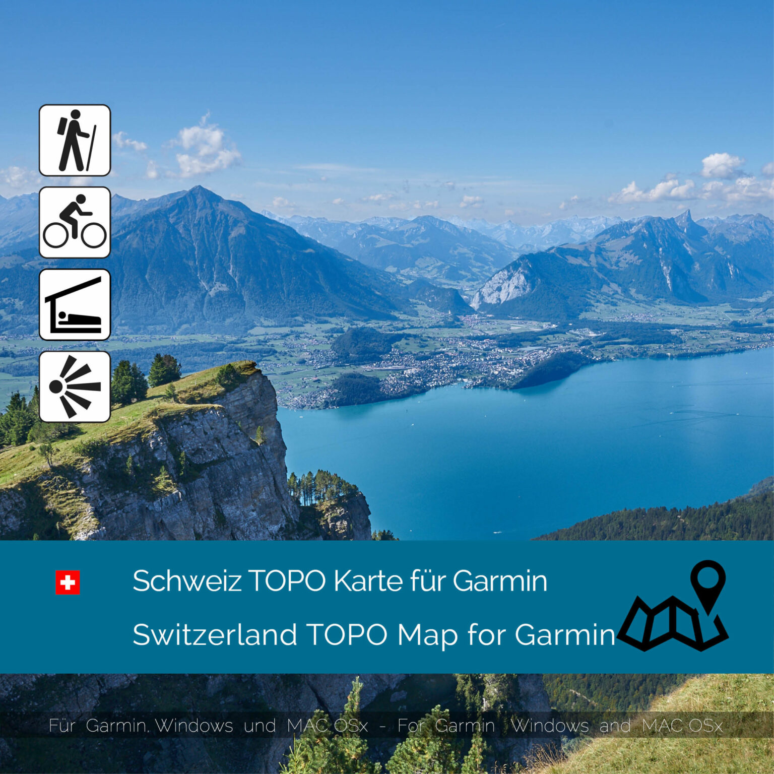 Topographic Map Switzerland for Garmin - Garmin Worldmaps - Map Shop