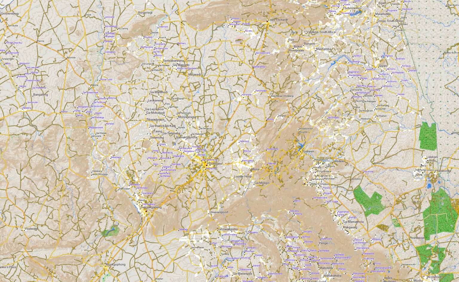 Download South Africa topographic map for Garmin