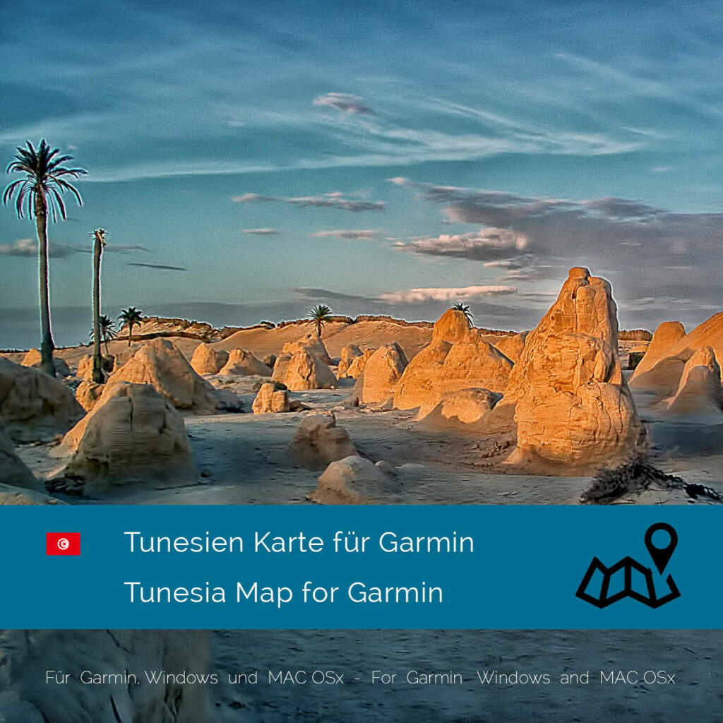 Tunisia Map for Garmin - Garmin Worldmaps - Map Shop