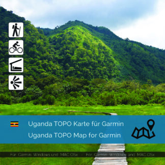 Download topographic map Uganda for Garmin