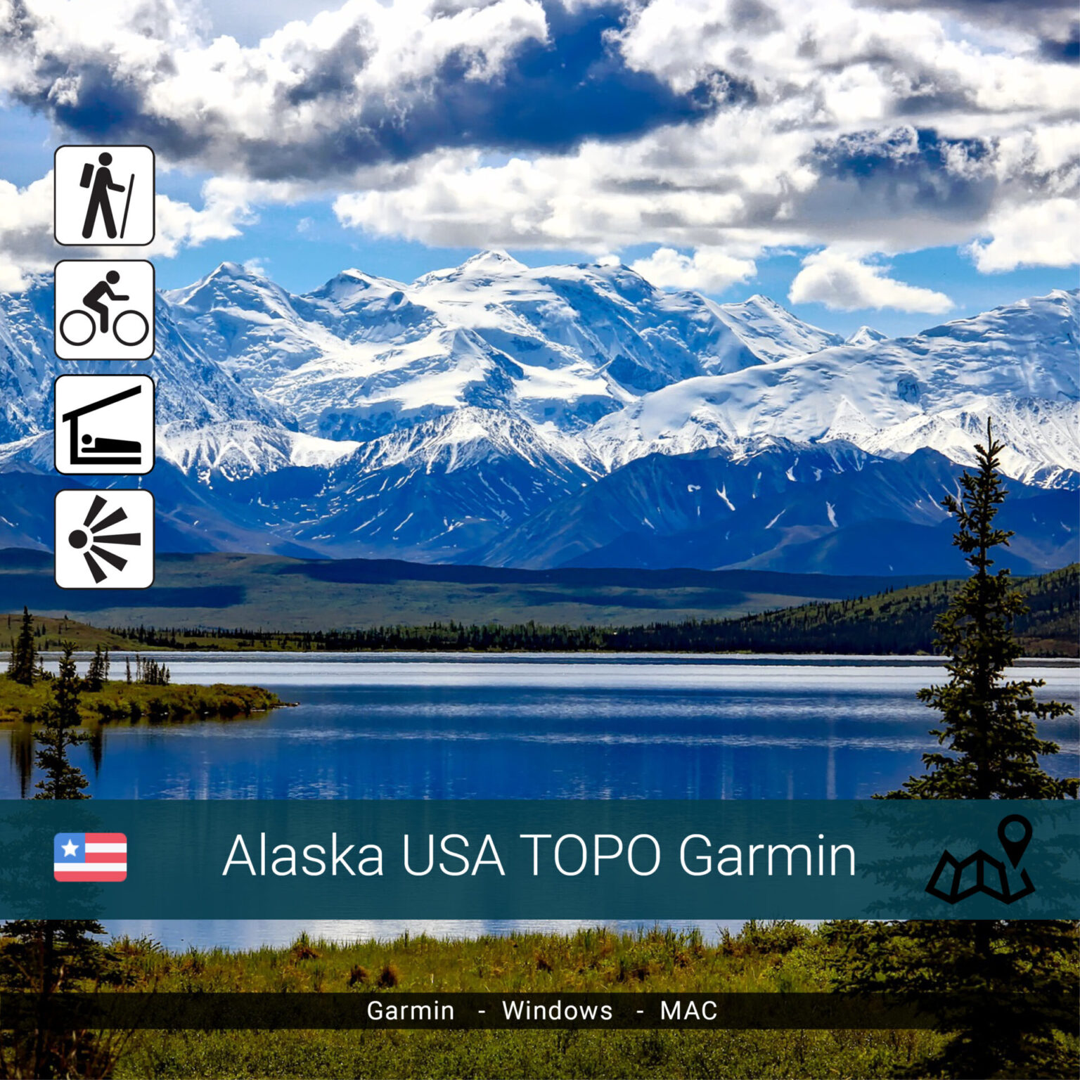 Download topographic map Alaska for Garmin | Garmin WorldMaps