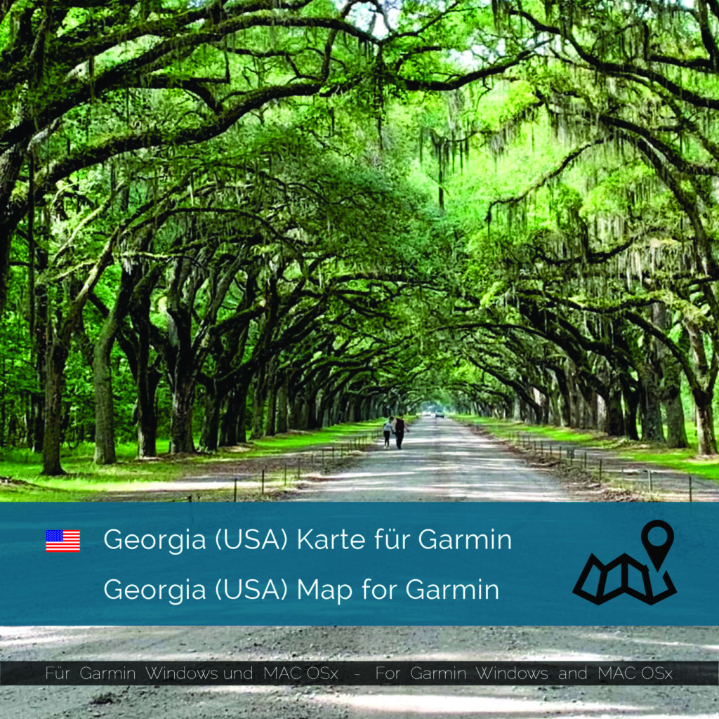 Georgia (USA) Map for Garmin - Garmin Worldmaps - Map Shop