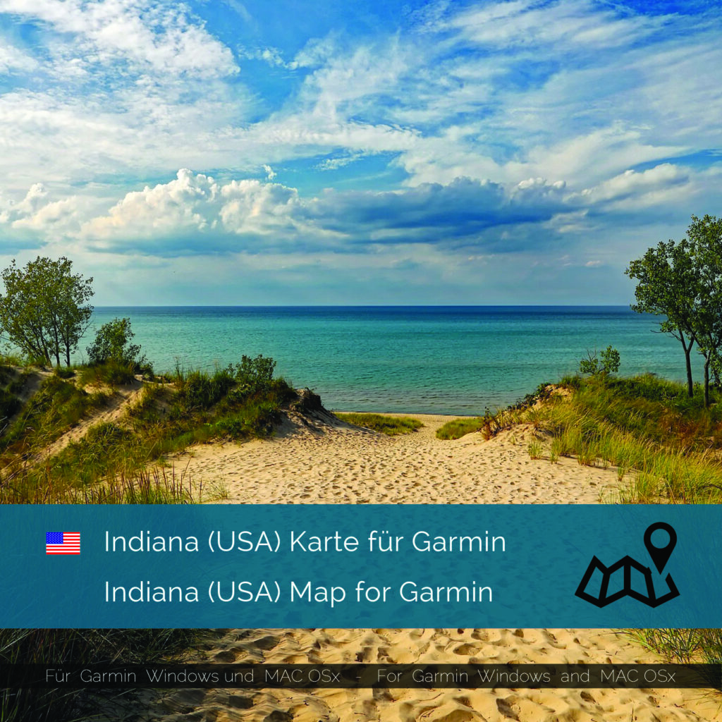 Indiana (USA) Map for Garmin - Garmin Worldmaps - Map Shop