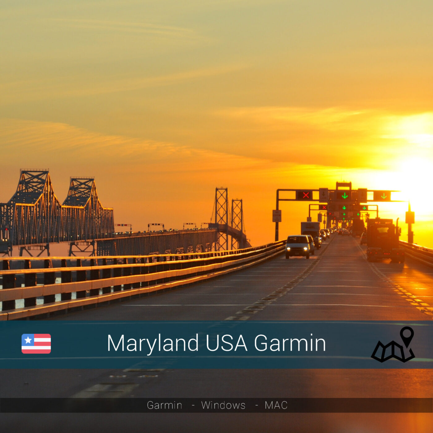 Maryland (USA) Map for Garmin - Garmin Worldmaps - Map Shop