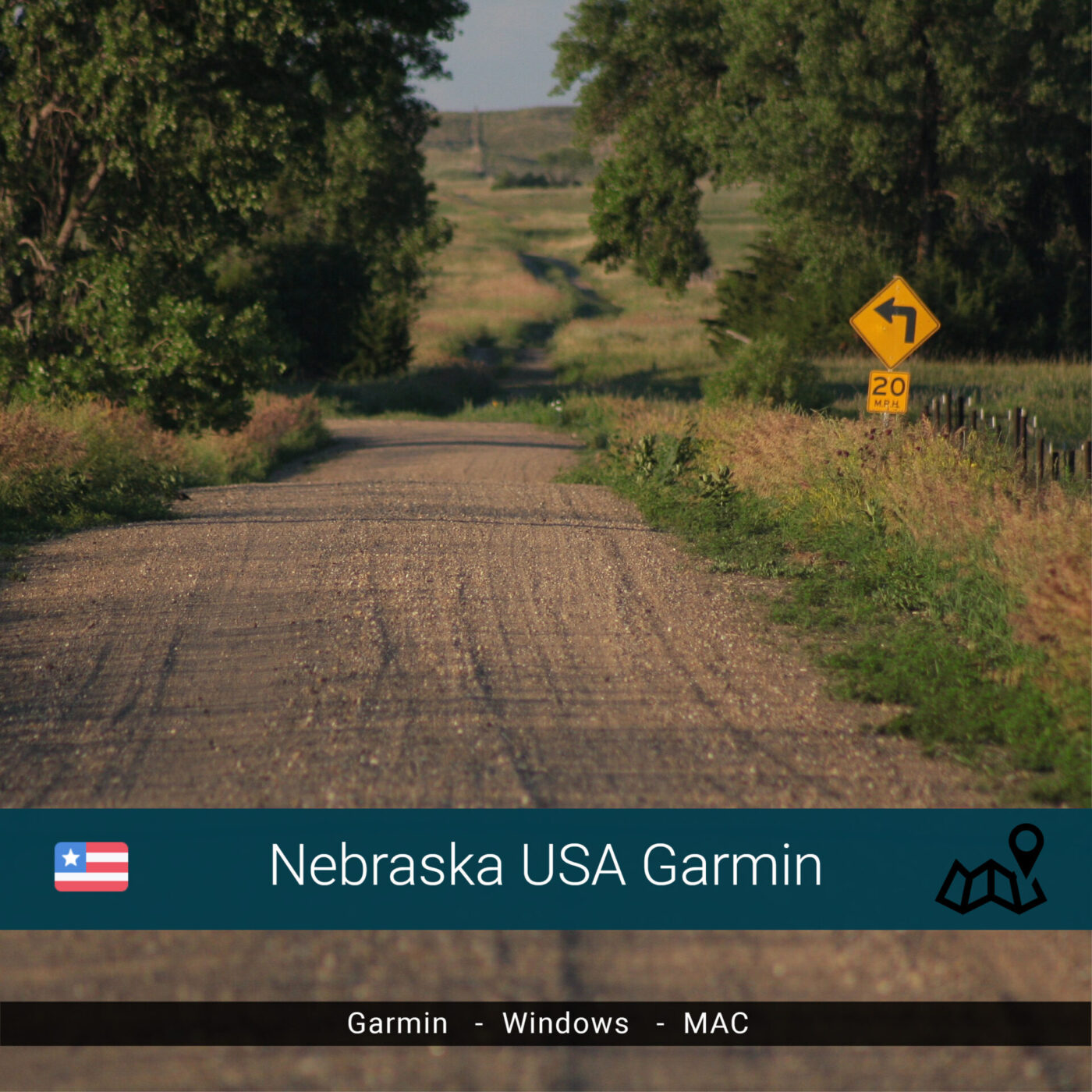 Nebraska (USA) Map for Garmin - Garmin Worldmaps - Map Shop