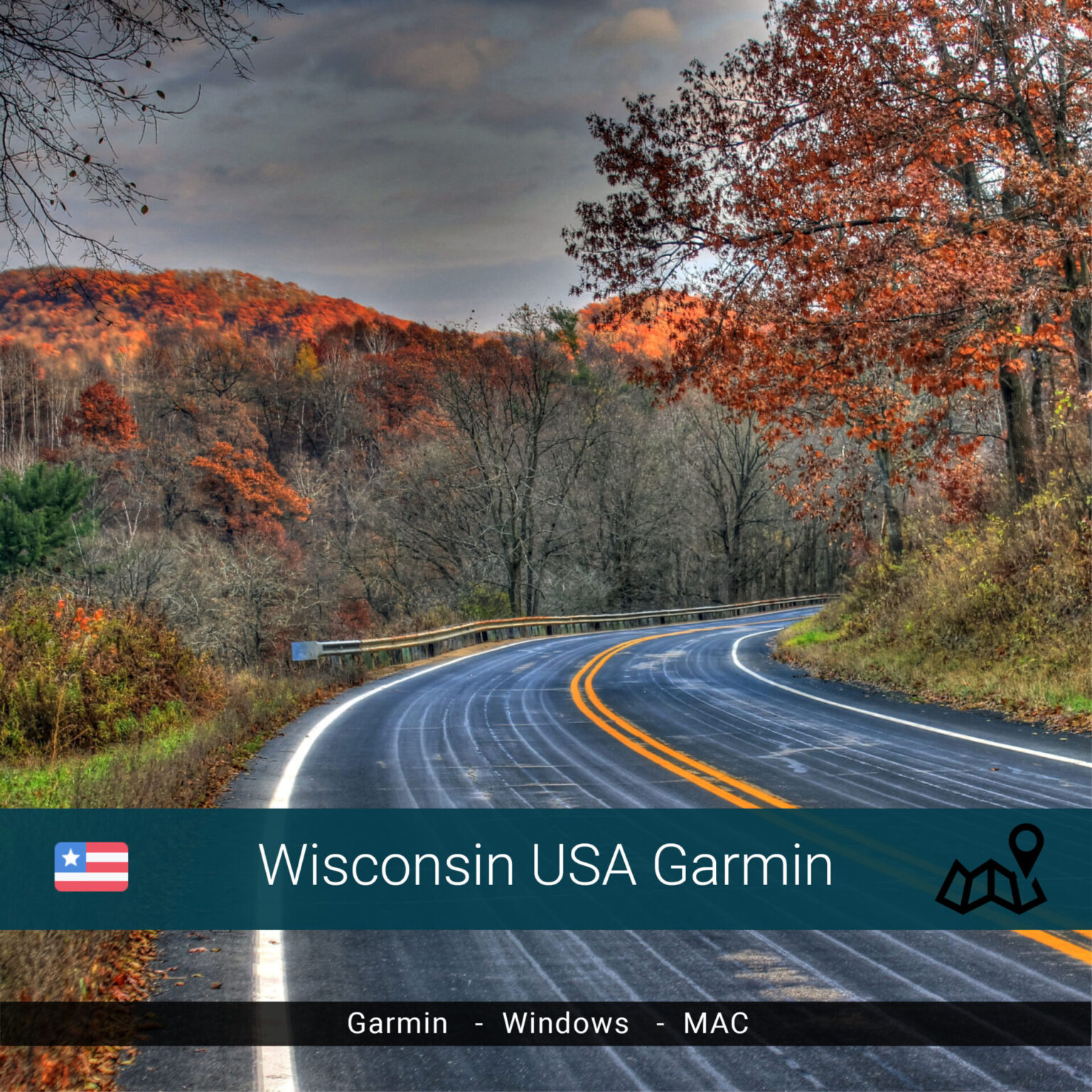 Wisconsin (USA) Map for Garmin - Garmin Worldmaps - Map Shop